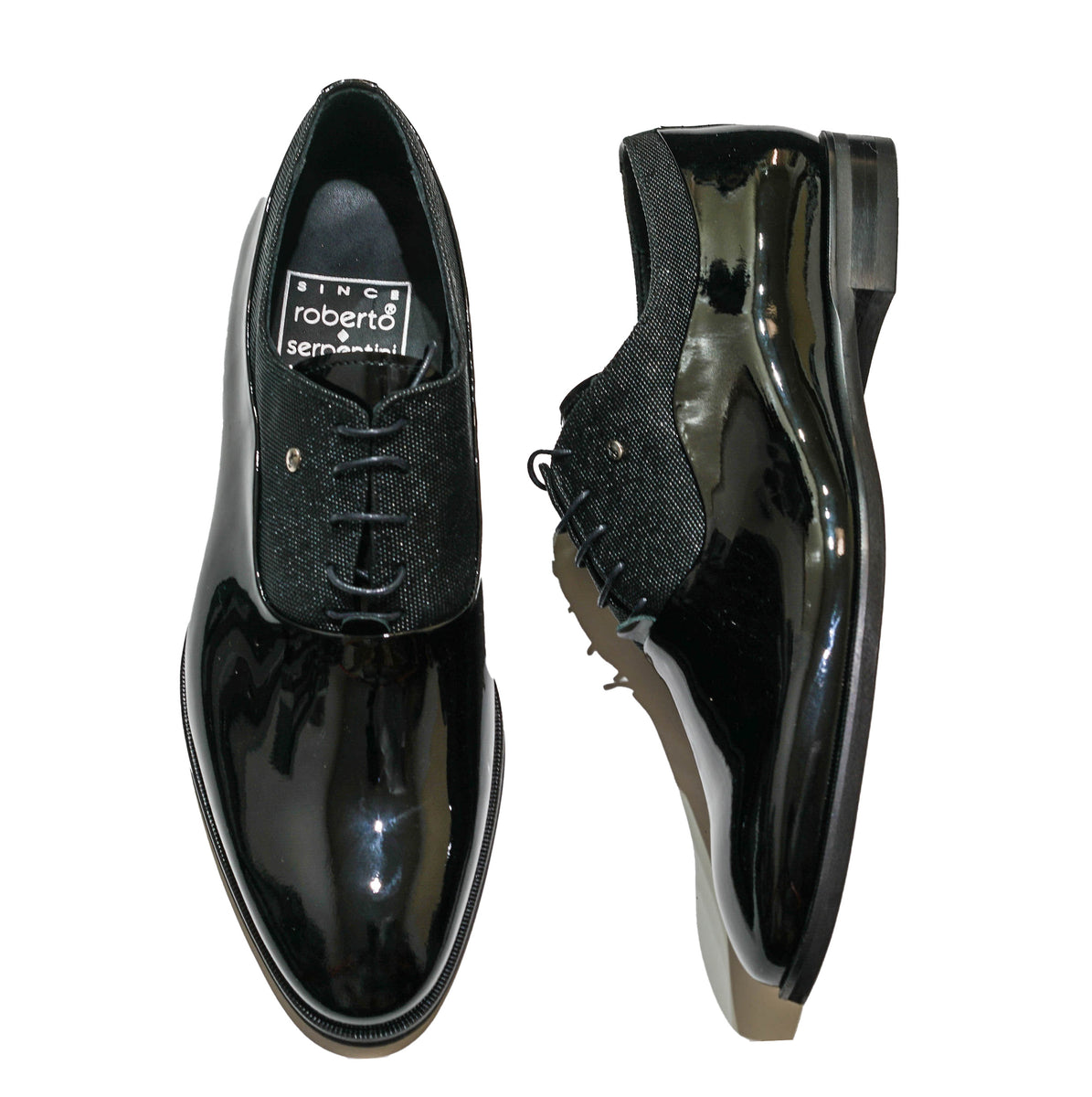 Roberto Serpentini Men's Black Patent Lace 58512 30% OFF – Luisa Boutique