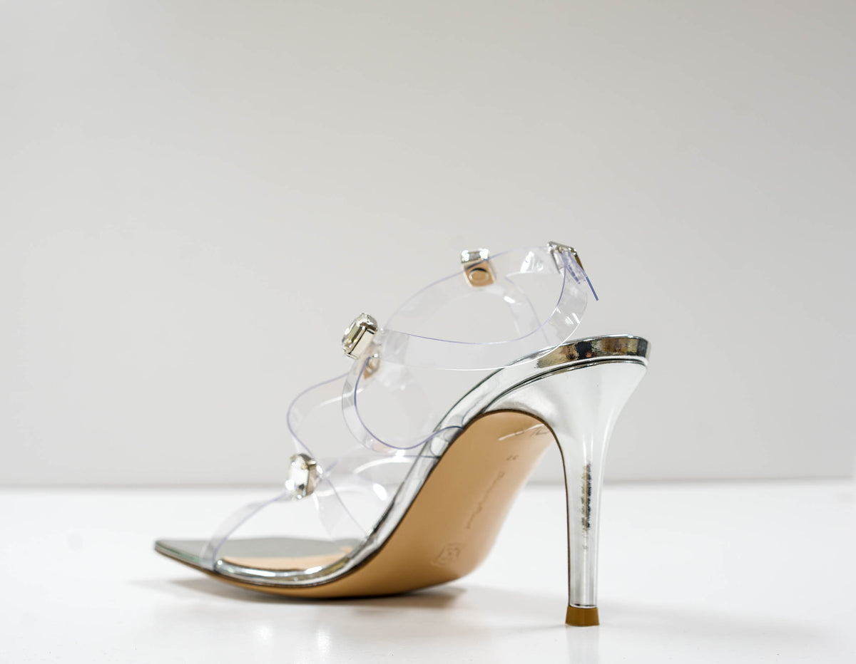 Gianvito Rossi Women's Glass & Metal Crystal Fever Sandal G3216 40% OF ...