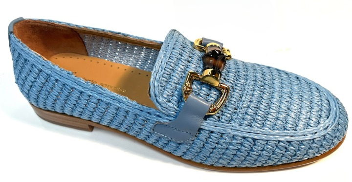 ROBERTO SERPENTINI Women's Blue Raffia Shoe 50% OFF – Luisa Boutique