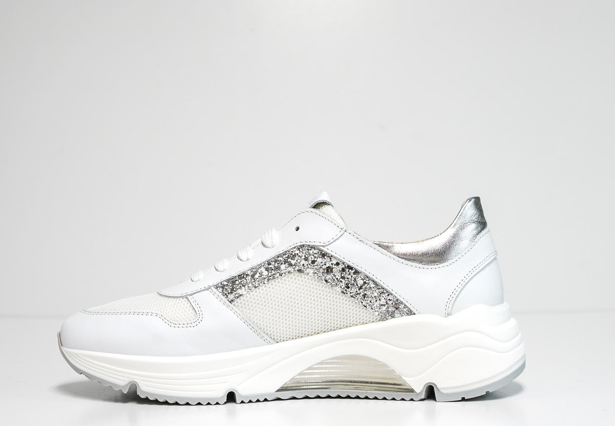 Morelli Women's White Glitter Sneaker 50780 40% OFF – Luisa Boutique