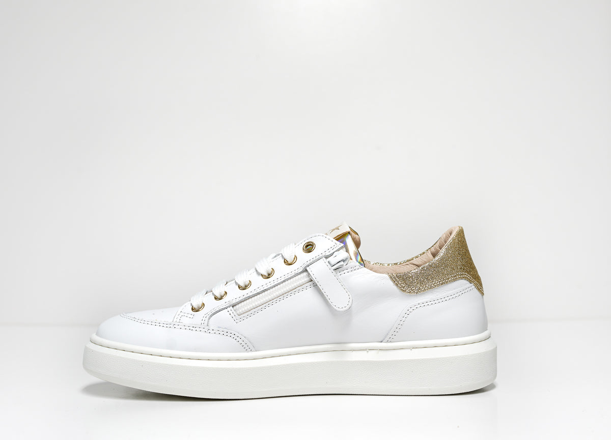 Morelli Women's White & Platinum Leather Sneaker 50750 – Luisa Boutique