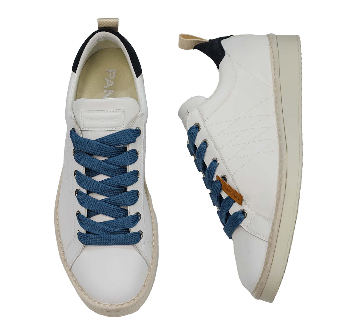 Panchic Men's White & Blue Sneaker M1600 30% off – Luisa Boutique