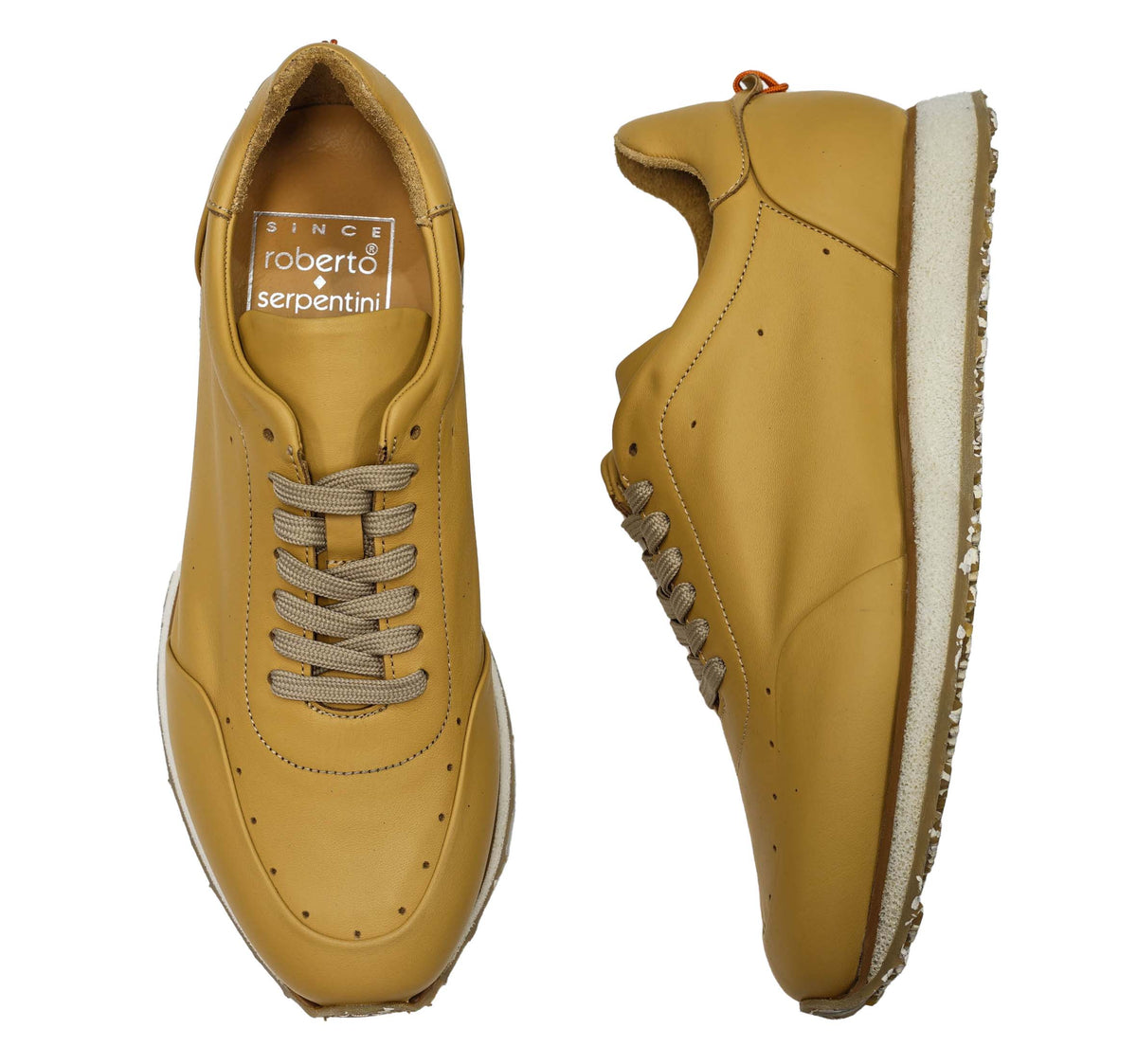 Roberto Serpentini Men's Beige Leather Sneaker MC3924 30% off – Luisa ...