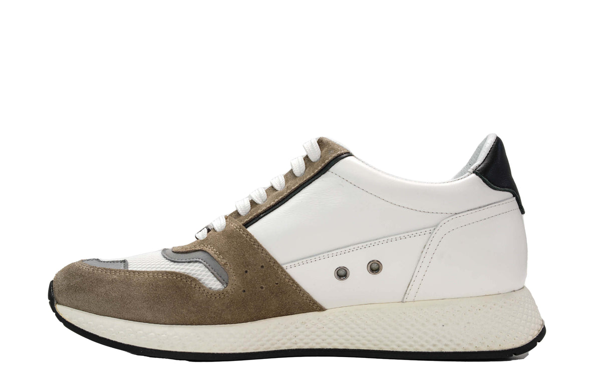 Roberto Serpentini Men's White & Taupe Sneaker 1966 30% oFF – Luisa ...