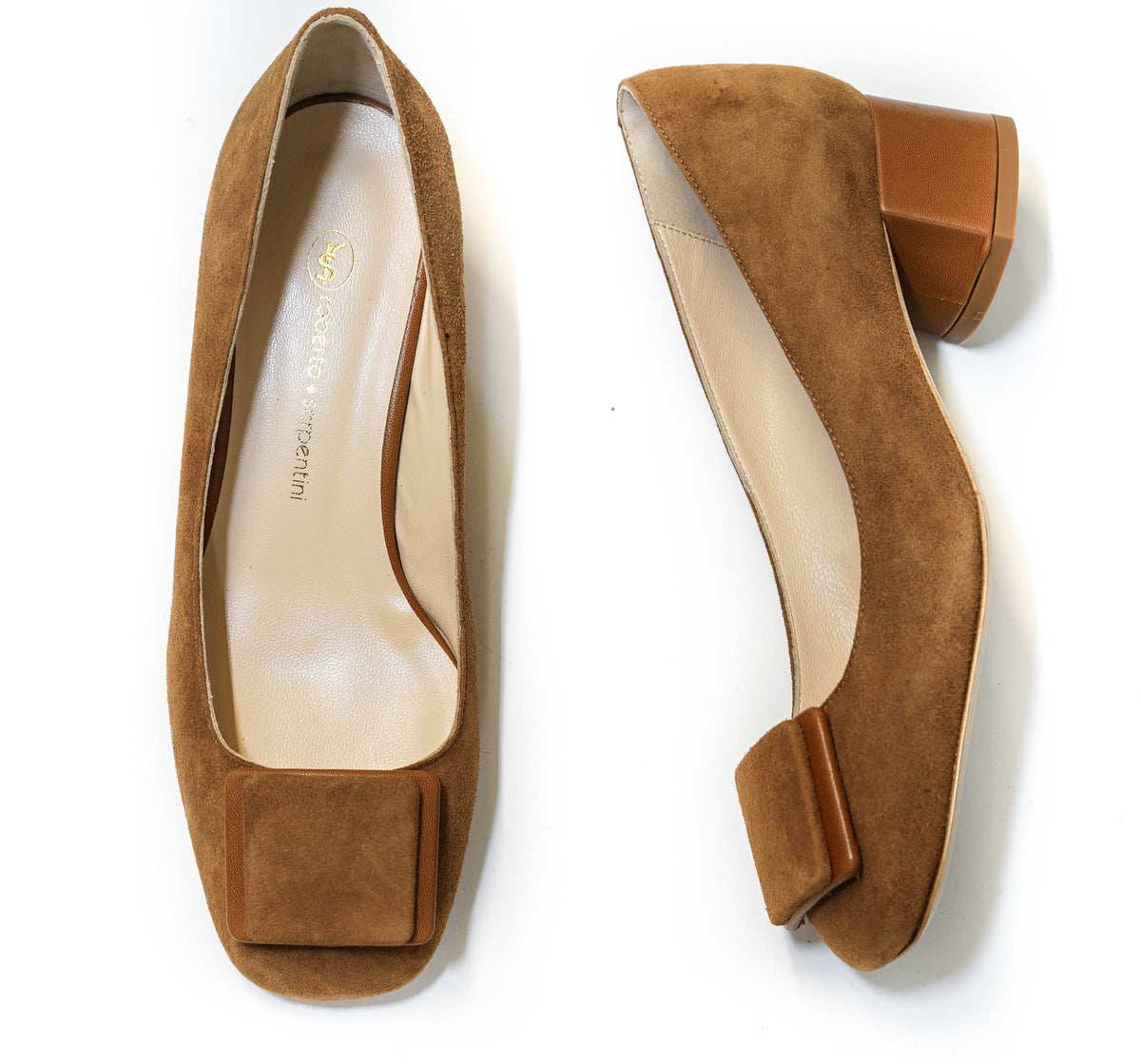 Roberto Serpentini Women's Tan Suede Heels 25120 – Luisa Boutique